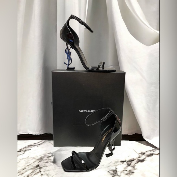 Shoes | Ysl Opyum Logo Heels | Poshmark